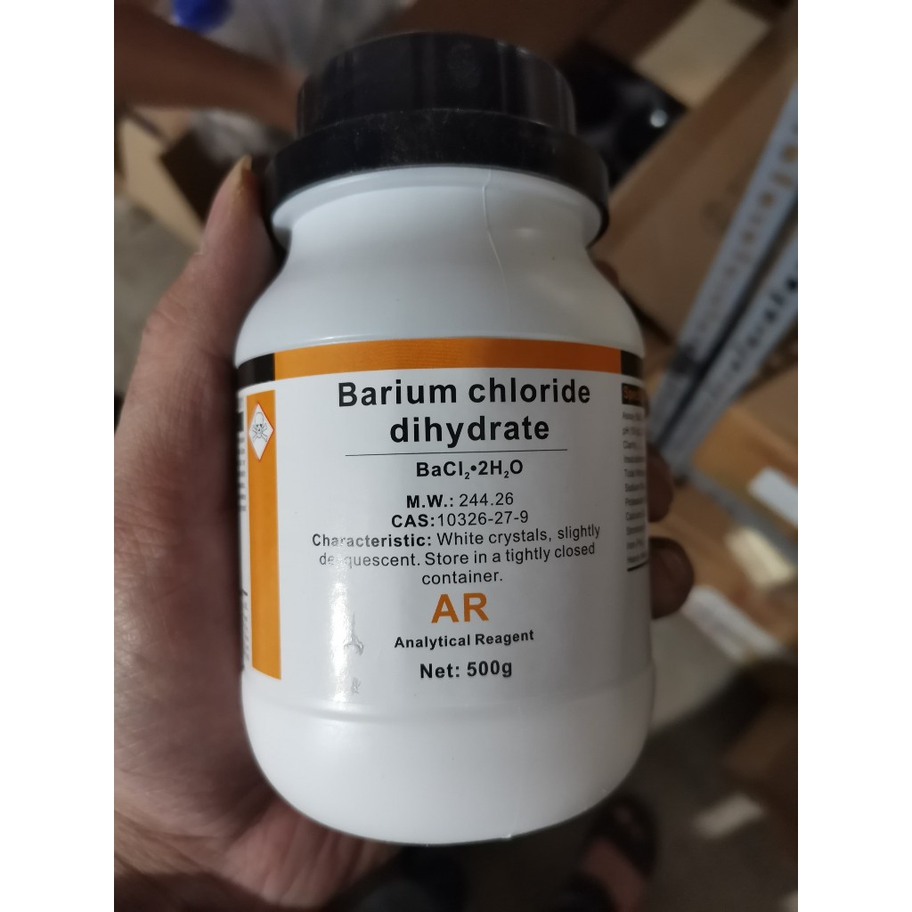 Chất Barium chloride BaCl2 lọ 500g bari clorua tinh khiết CAS 10326-27 ...