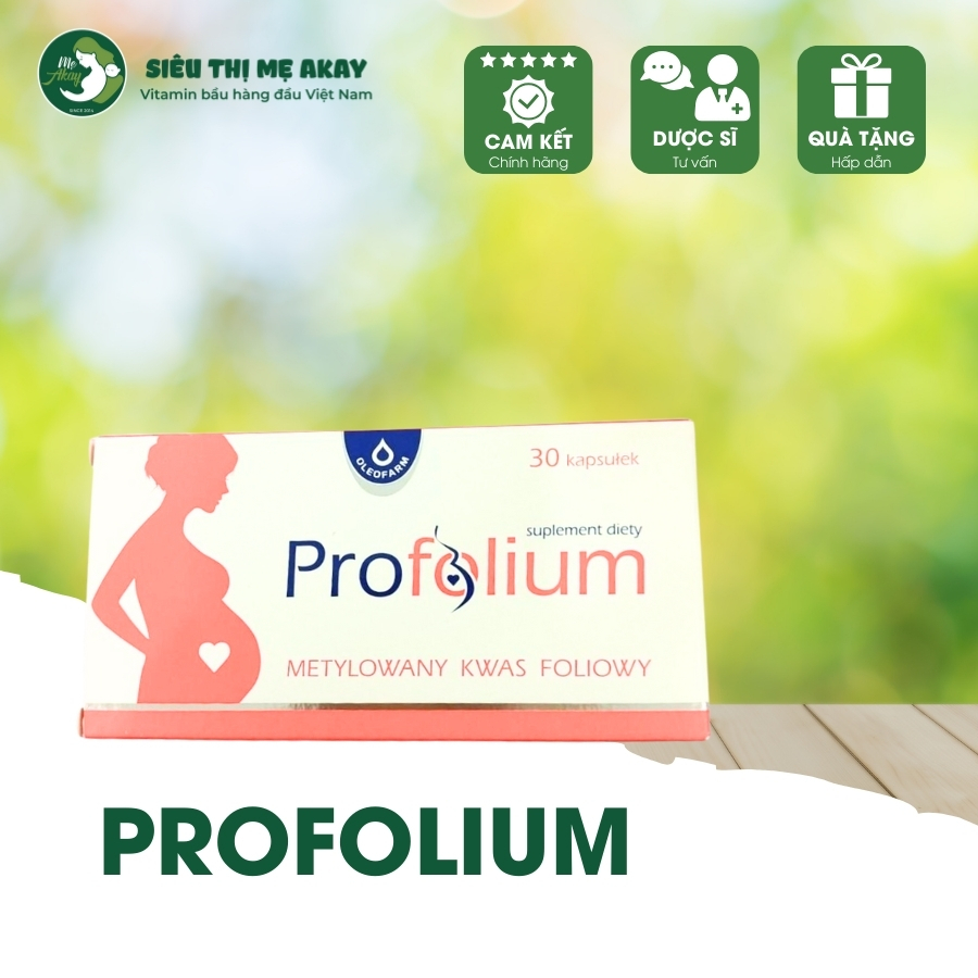 Viên uống bổ sung acid folic Profolium, bổ sung acid folic thế hệ mới ...