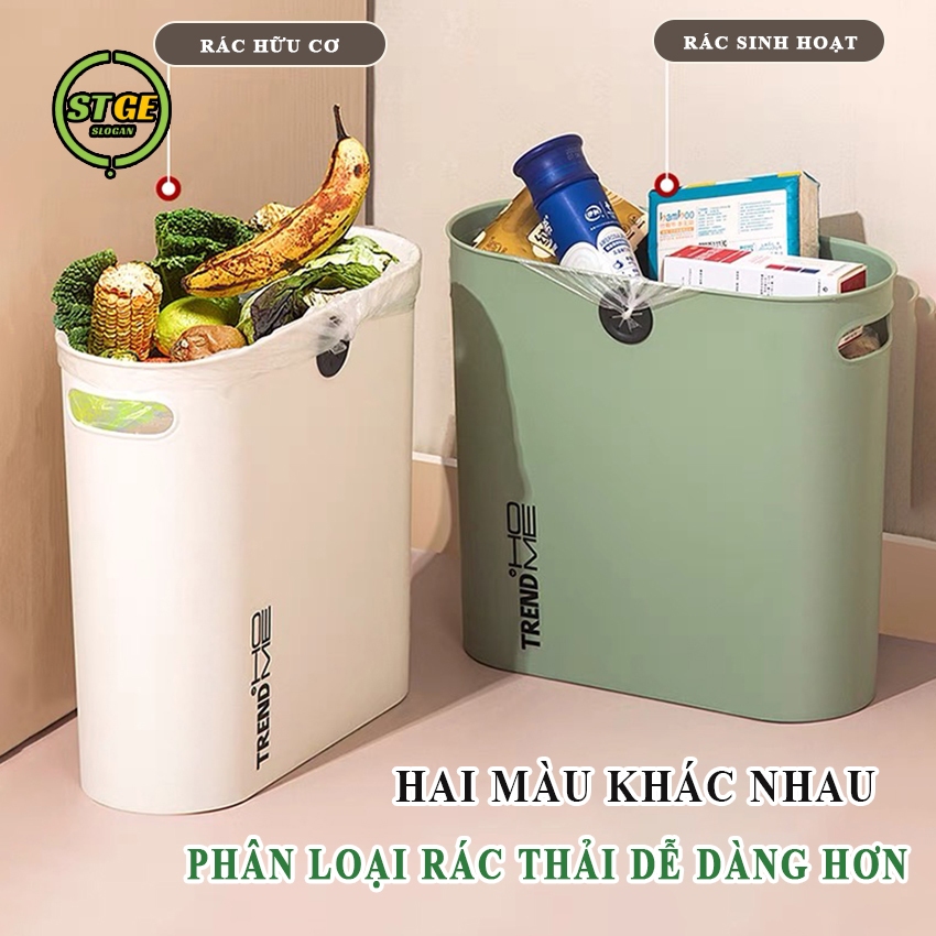 Thùng rác STGE Thùng đựng rác SHEPHERD vuông mỏng dài chất liệu nhựa ...