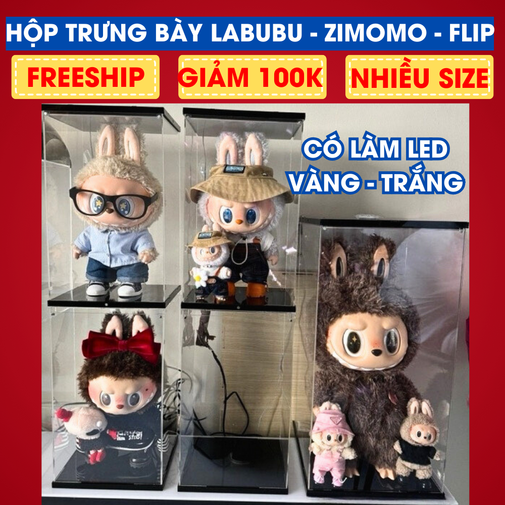 Hộp trưng bày mô hình nhân vật Baby Three - Zimomo - Labubu - Upset ...