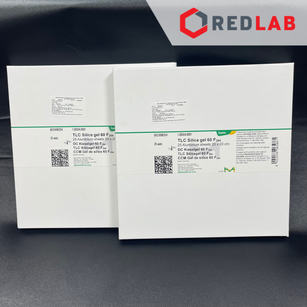 Silicagel bản mỏng sắc ký MERCK 1055540001 (hộp 25 tờ 20x20cm) TLC ...