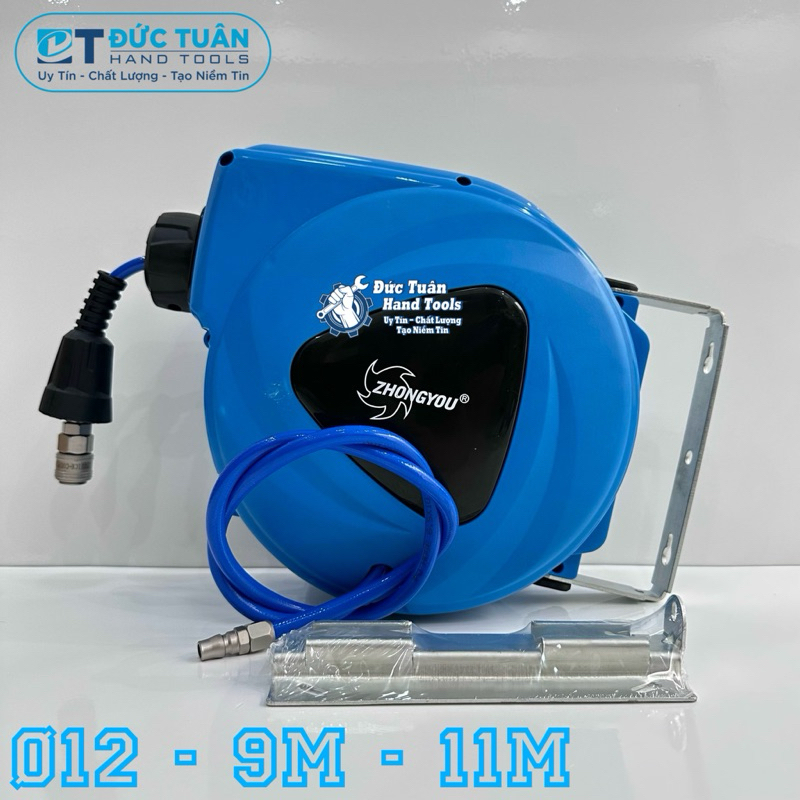 Cuộn Dây Hơi Khí Nén Tự Rút ZHONGYOU Ø12 Dài 9M - 11M MADE IN TAIWAN | Shopee Việt Nam