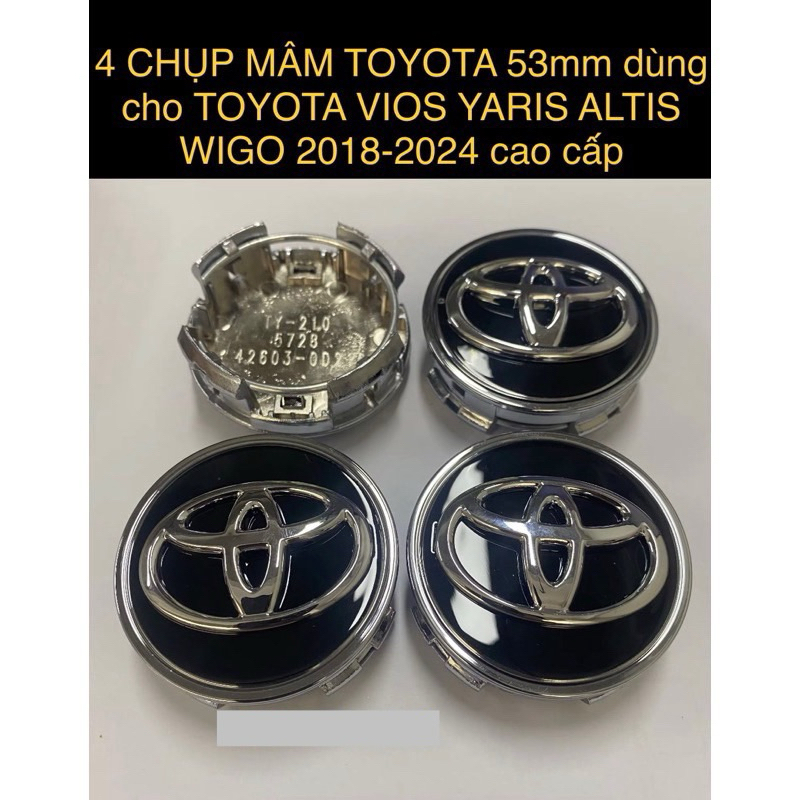 4 CHỤP MÂM TOYOTA 53mm XỊN CHÍNH HÃNG VÀ OEM CAO CẤP GIÁ RẺ 42603-0D200 ...