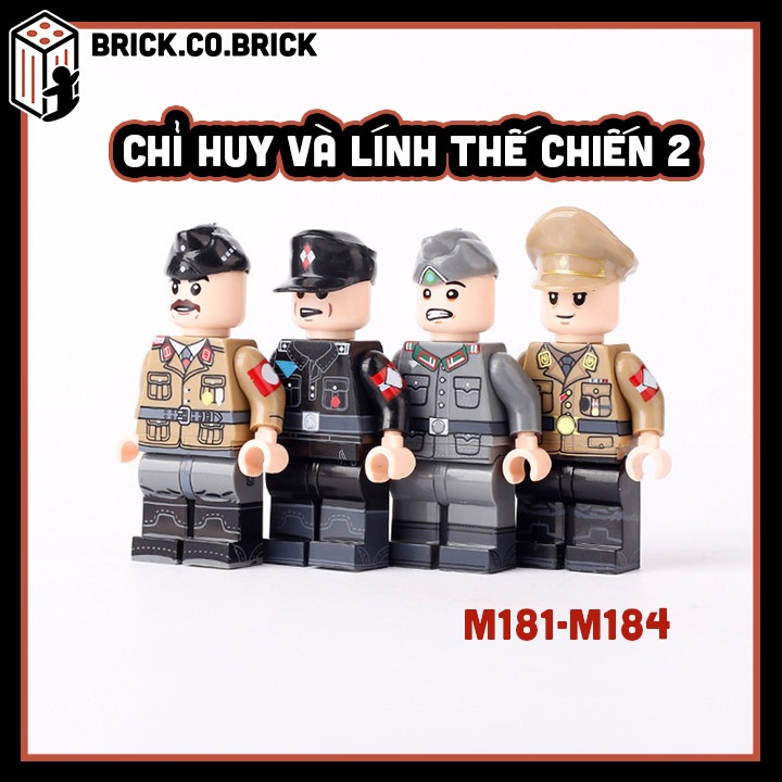Chỉ huy Sĩ Quan Và Lính Quân Sự Đồ chơi Lắp ráp Lính Army Thế Chiến 2 ...