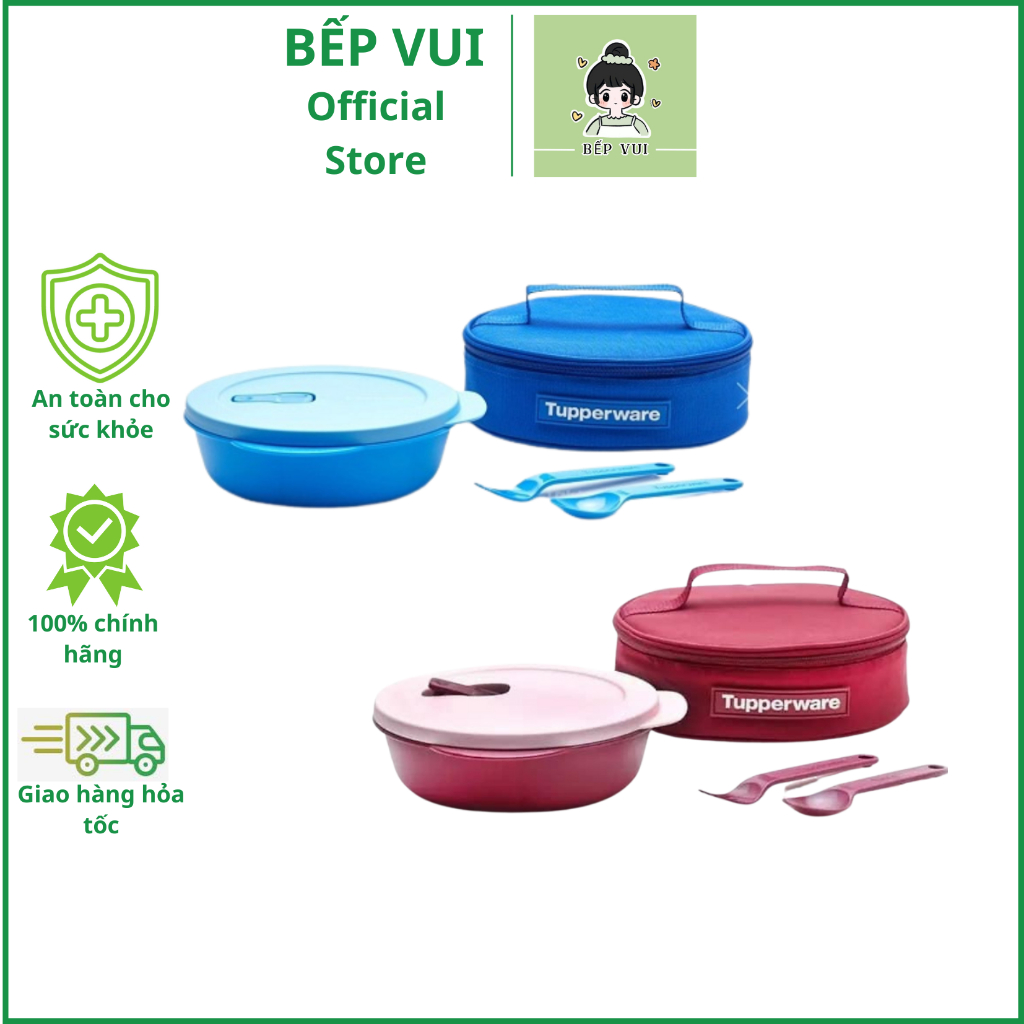 TUPPERWARE_Bộ Hộp Cơm Chia Ngăn Tupperware Crystalwave Lunch Set (bộ ...