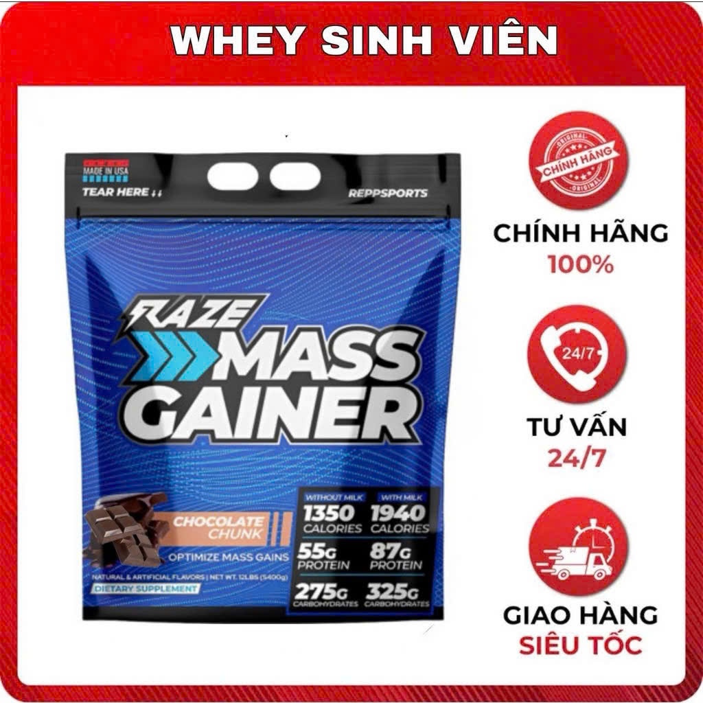 [Chính hãng] ) Sữa tăng cân tăng cơ cao cấp RAZE Mass Gainer hỗ trợ ...