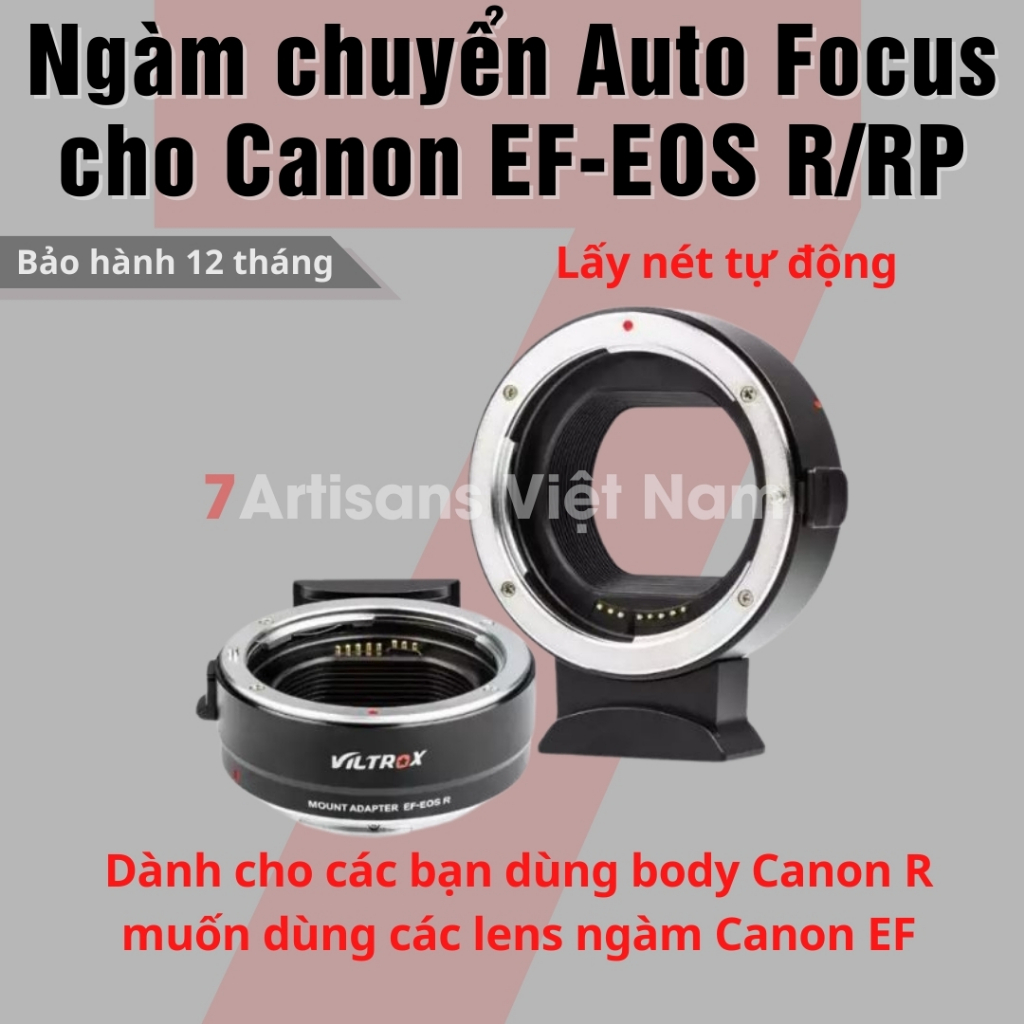 FREESHIP Ngàm chuyển AF Auto Focus Viltrox EF-EOS R và 7Artisans EF-EOS ...