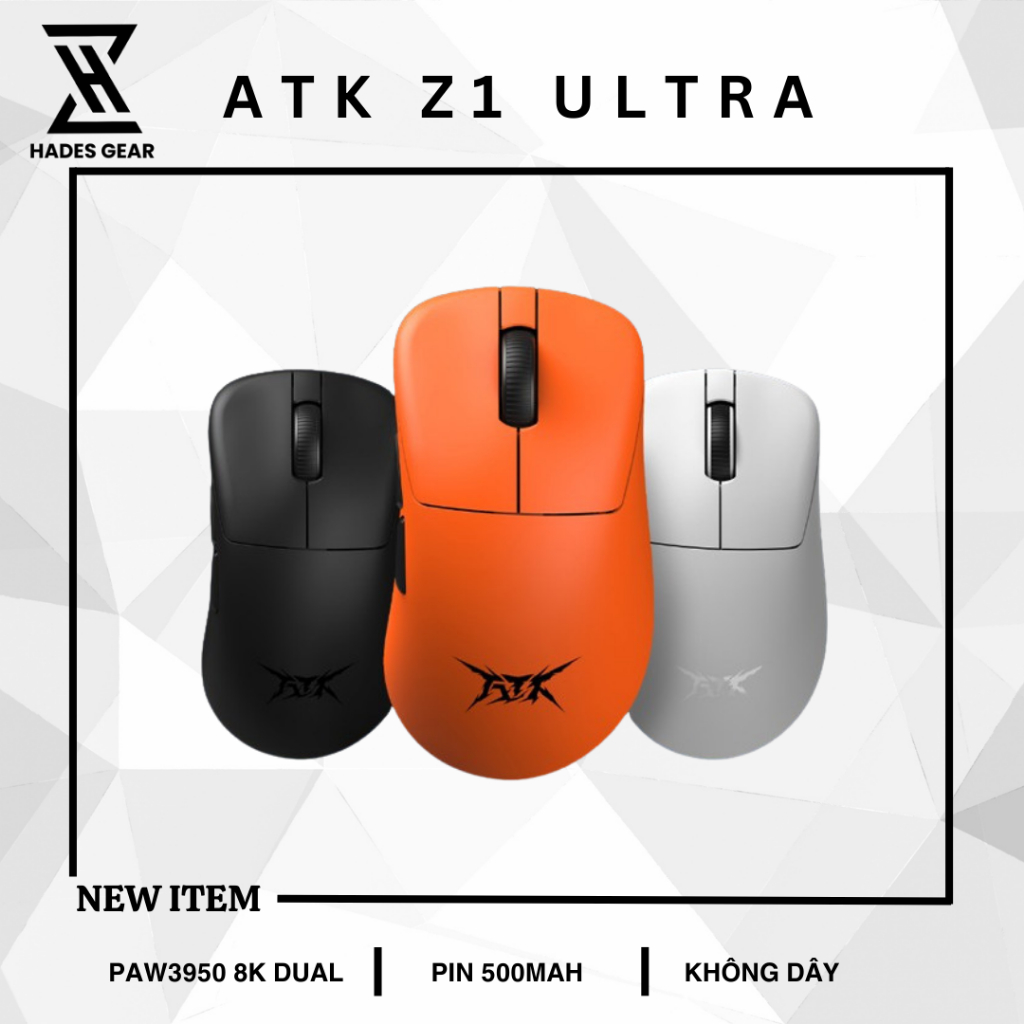 Chuột chơi game không dây ATK Z1, 8K Dual, PAW3950Ultra | Shopee Việt Nam