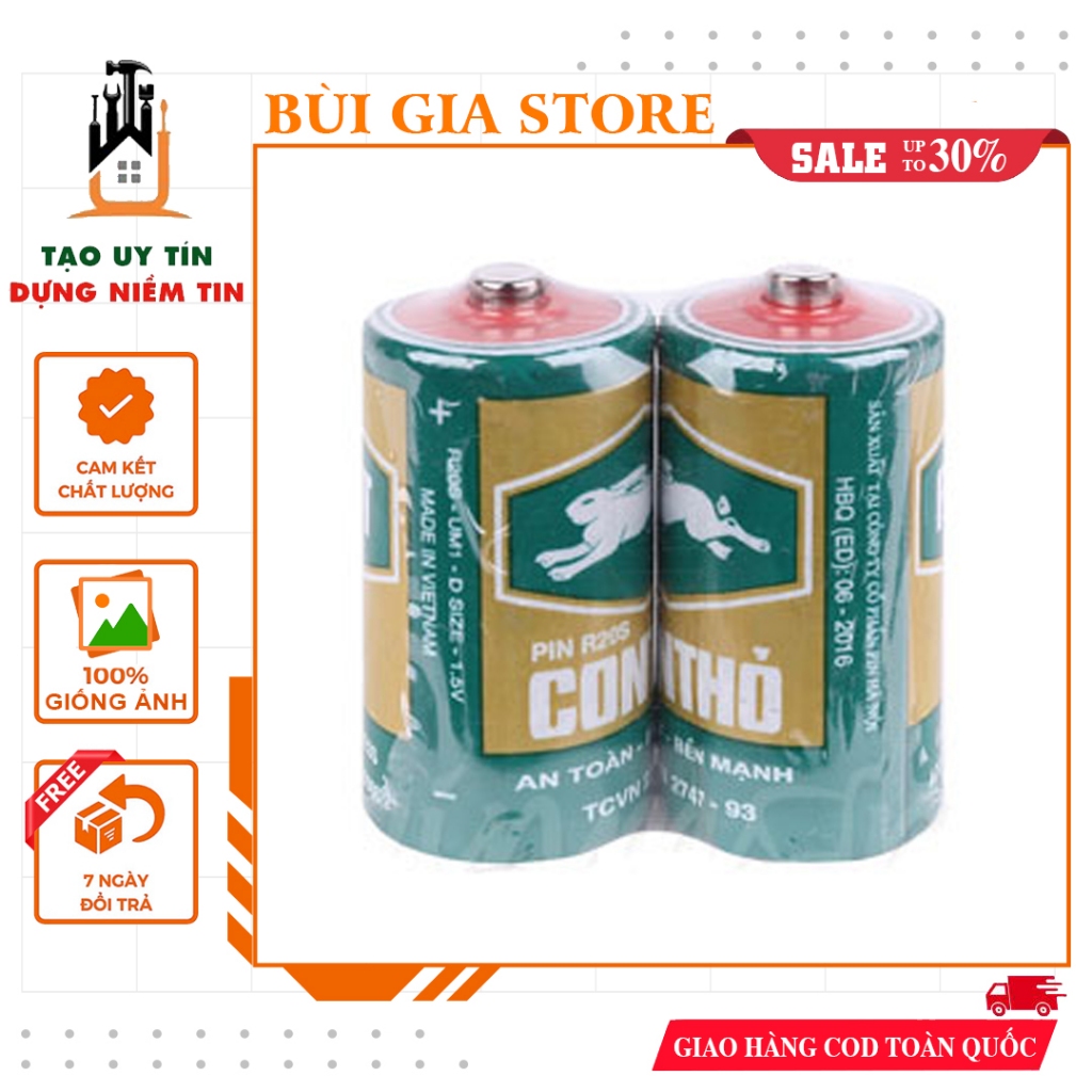 Pin R20S Con Thỏ - Pin đại 1,5V dùng cho đài, đèn pin | Shopee Việt Nam