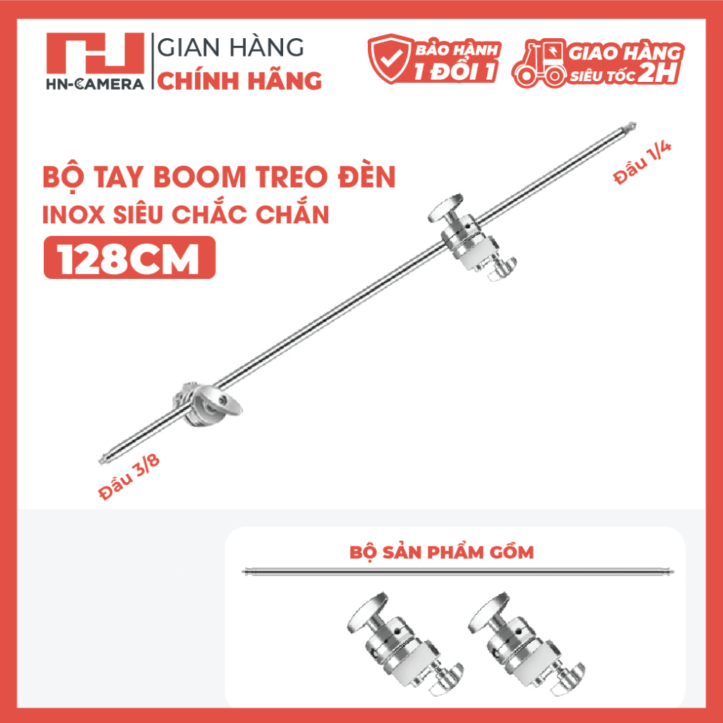 Tay Arm Treo Đèn Inox 128cm - Boom Lights - Chịu lực: 5-10kg | Shopee ...