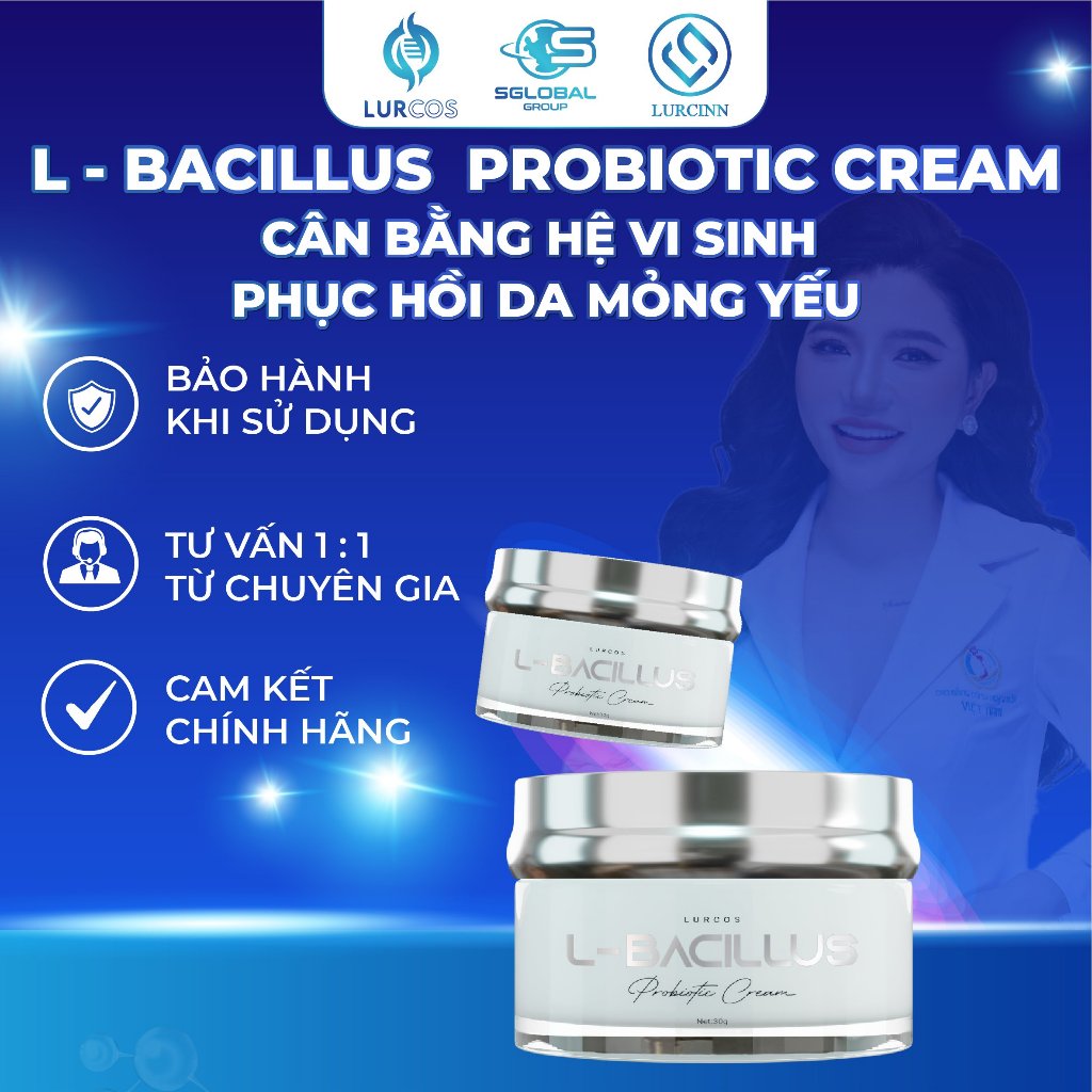 Kem Men Vi Sinh Lurcinn L-BACILLUS Cân Bằng Hệ Vi Sinh Phục Hồi Da Mỏng Yếu 30g | Shopee Việt Nam