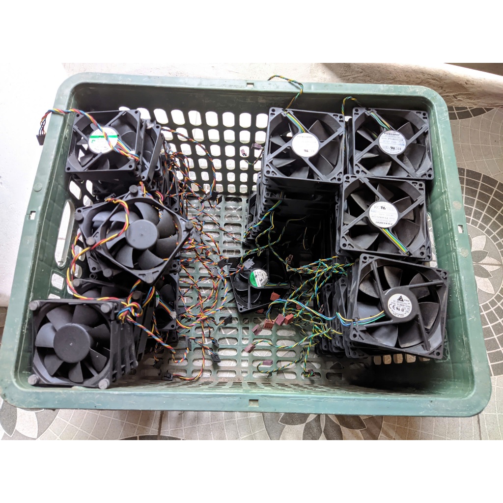 Fan8 quạt 8 cm tháo case máy tính Dell chân cắm 5pin dùng cho quạt case ...
