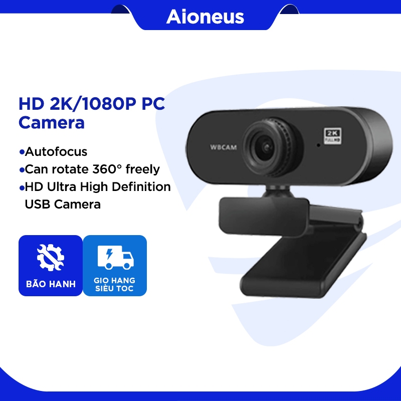 Aioneus Webcam Máy CÓ MÍC 2K/1080P PC livestream Full HD USB Cắm Web ...