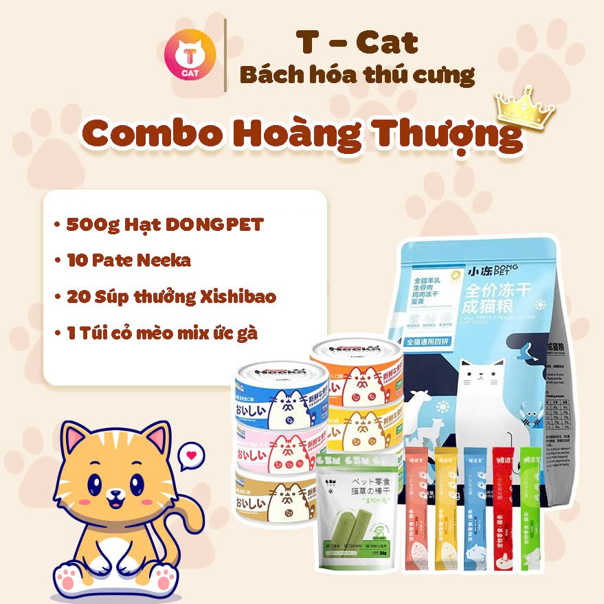 [COMBO HOÀNG THƯỢNG] 10 pate Neeka 1 túi cỏ mèo ức gà 20 súp thưởng ...