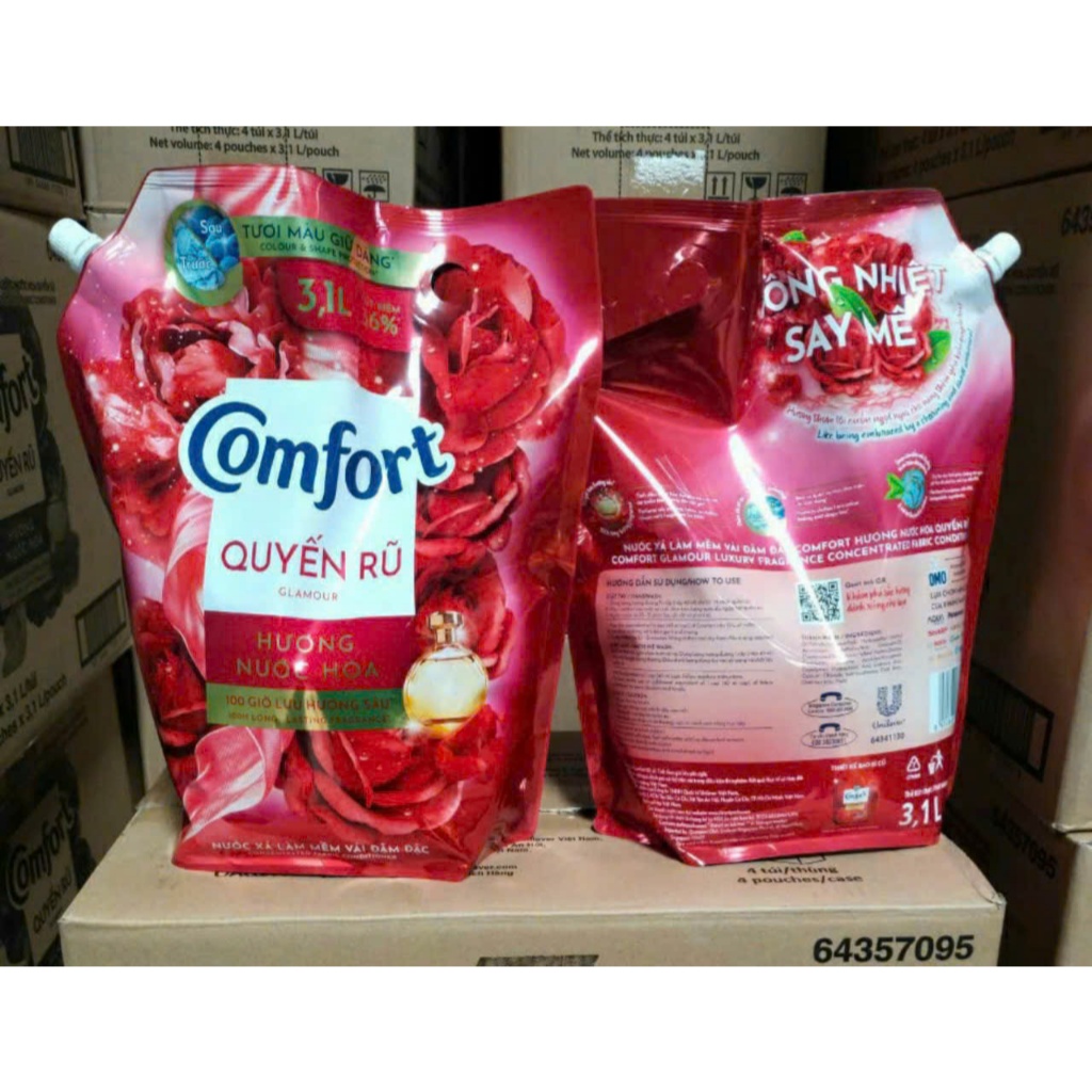 Nước xả vải giữ màu Comfort màu đỏ túi 3.1lít | Shopee Việt Nam