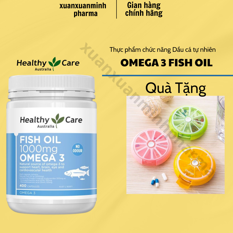 [NK ÚC 100 %] Viên uống dầu cá Omega 3 Healthy Care Fish Oil 400 viên ...
