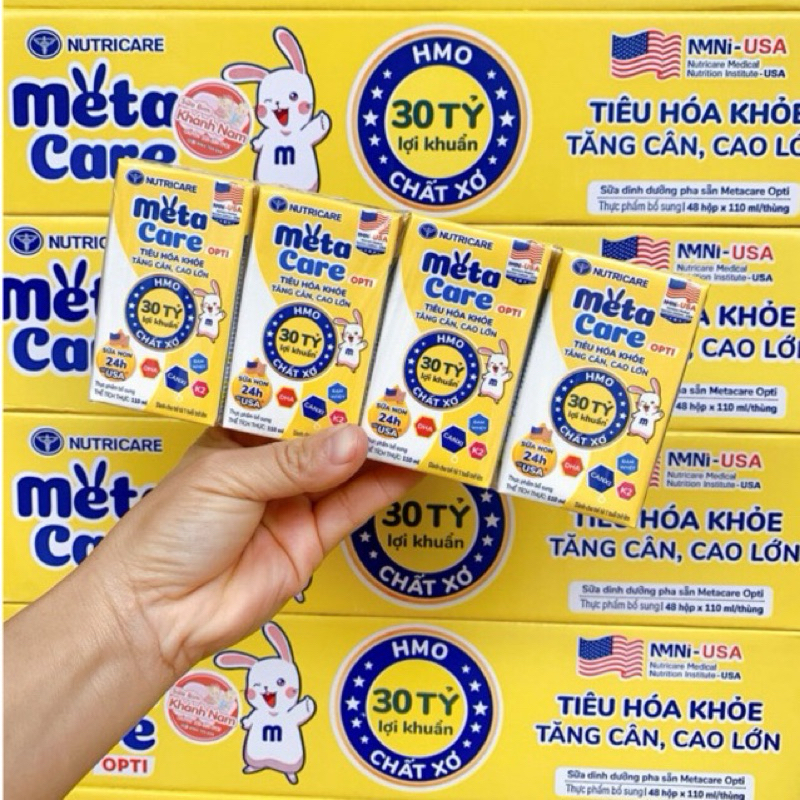 Thùng 48h 110ml Sữa mát Metacare opti hỗ trợ tiêu hoá, tăng cân | Shopee Việt Nam