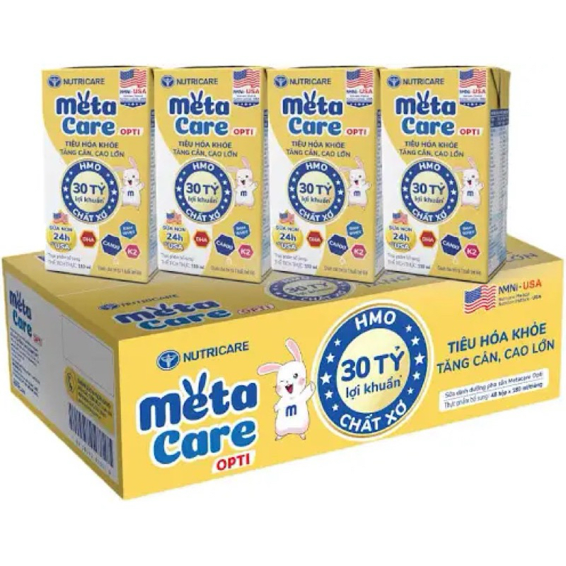 Thùng 48h 110ml Sữa mát Metacare opti hỗ trợ tiêu hoá, tăng cân | Shopee Việt Nam