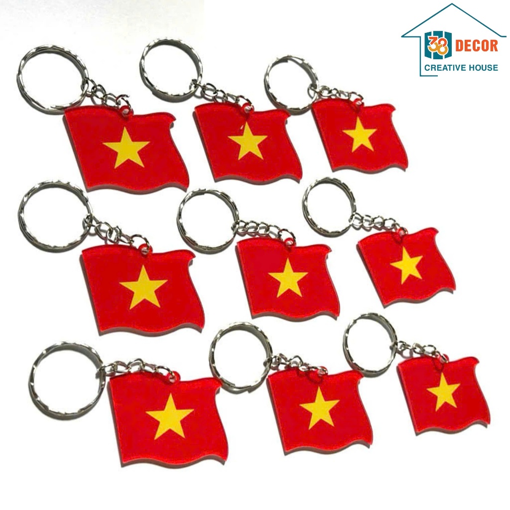 Combo 5 Cái Móc Khóa Cờ Đỏ Sao Vàng - Charm Cờ Đảng Mini - Móc Khóa ...