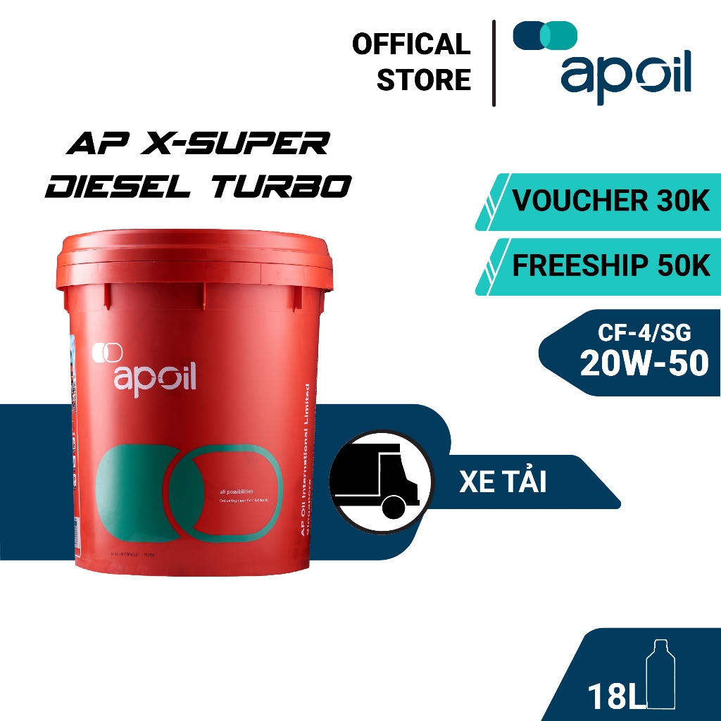Dầu động cơ Diesel 4 kỳ Turbo tăng áp - AP X-Super Dieselube Turbo CF4 ...