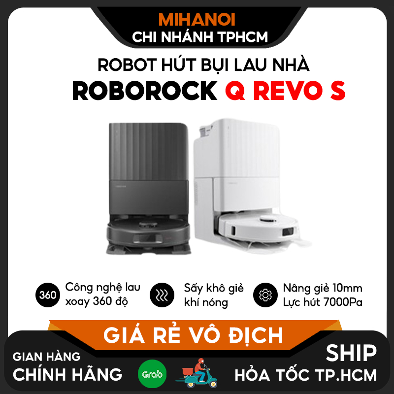 Robot Hút Bụi Lau Nhà Roborock Q Revo S/ Q Revo/ Q Revo MaxV 2024 - Lau Xoay 360 Độ, Trạm Sạc Đa ...