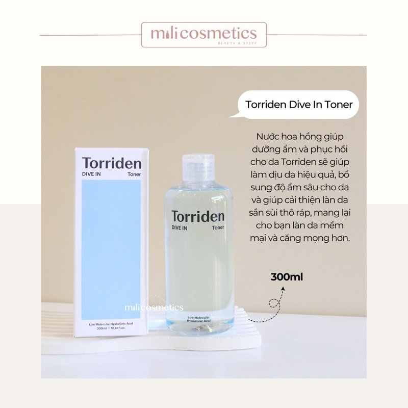 Toner cấp nước phục hồi da Torriden Dive In Low Molecular Hyaluronic ...
