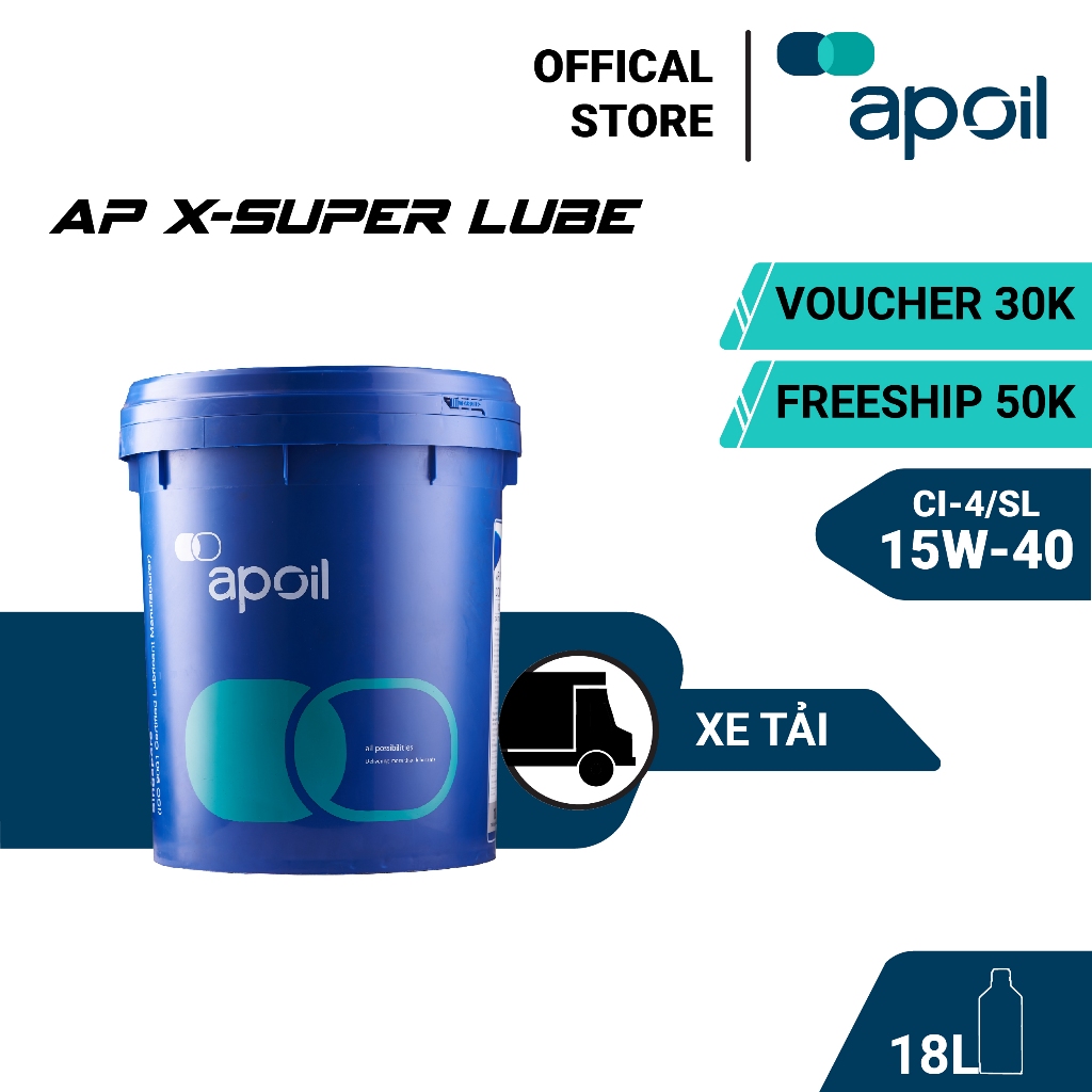 Dầu động cơ Diesel 4 kỳ tải nặng - AP X-SUPER LUBE CI-4 15W40 - AP OIL ...