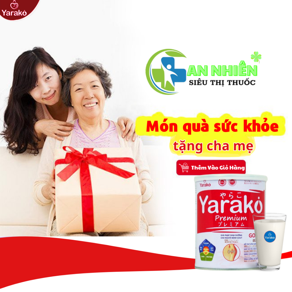 [MUA 3 TẶNG 1] Sữa Cho Người Gout YARAKO PREMIUM GOUT, Bổ Sung Canxi, Ngừa Thoái Hóa Hộp 900g ...