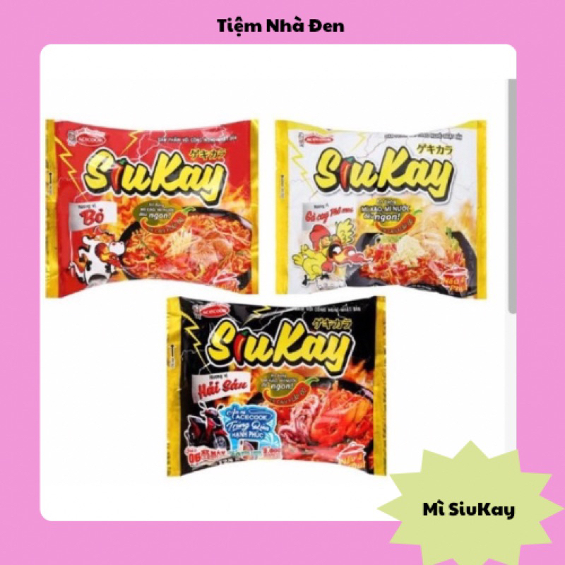 Mì SiuKay 7 cấp độ acecook vị bò / vị hải sản , siu cay,siu ngon,giá ...