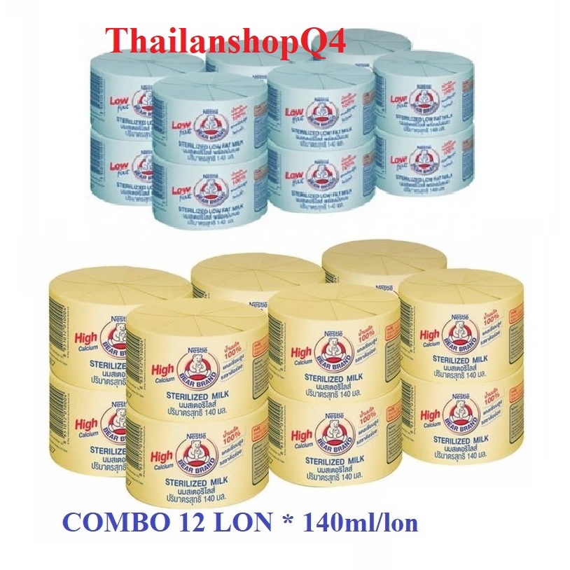 HCM- COMBO 12 HỘP SỮA GẤU 140ML NESTLE THÁI LAN HSD 8/2025 | Shopee Việt Nam