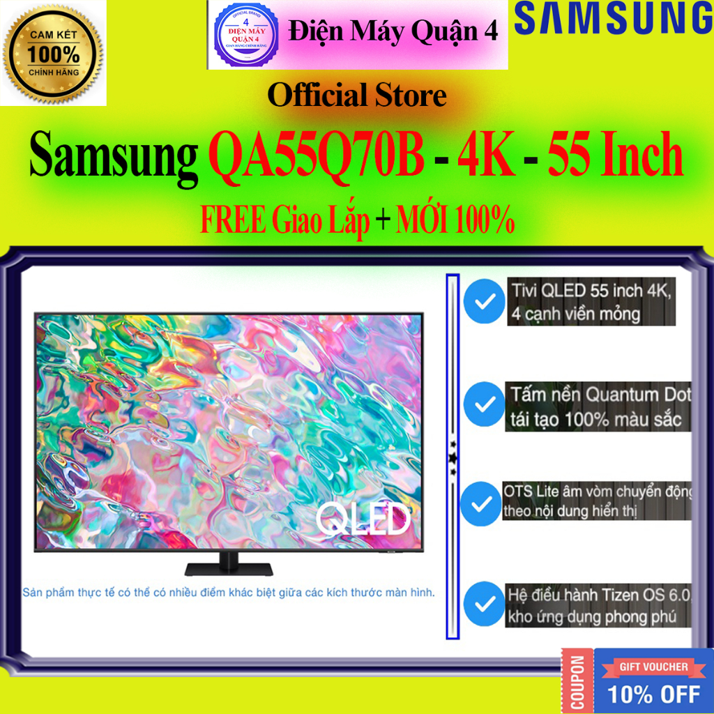 [Samsung 55Q70B] Smart Tivi QLED 4K 55 inch Samsung QA55Q70B -Samsung QA55Q70BA | Shopee Việt Nam
