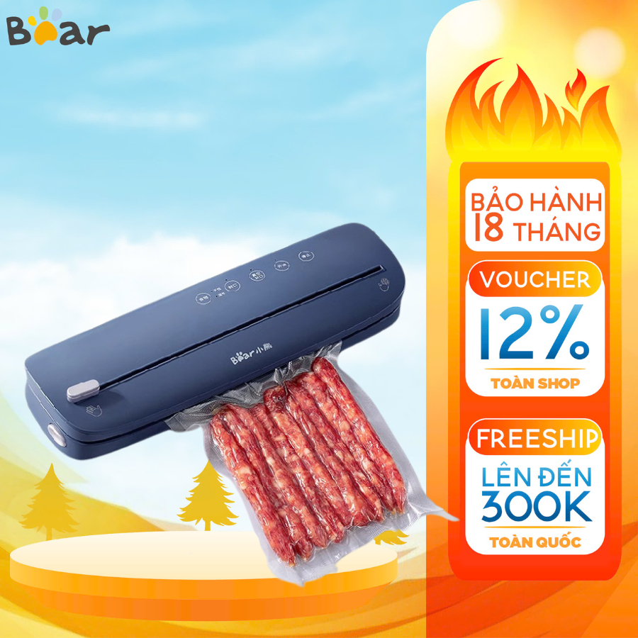 Máy hút chân không mini thực phẩm hàn miệng túi Bear FKJ-E01D6 Đa năng ...