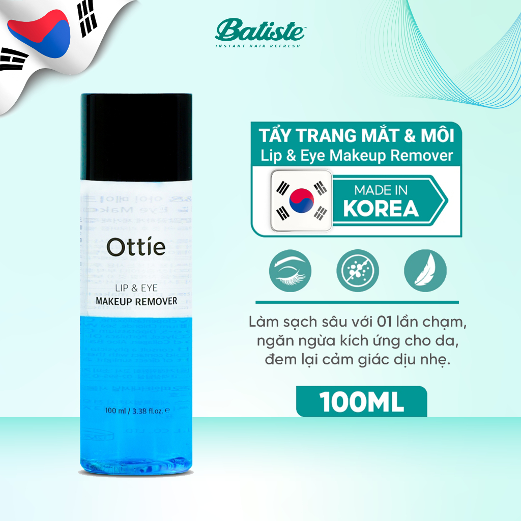 Tẩy Trang Mắt & Môi Làm Sạch Sâu Dịu Nhẹ Cho Mọi Loại Da Ottie Lip ...