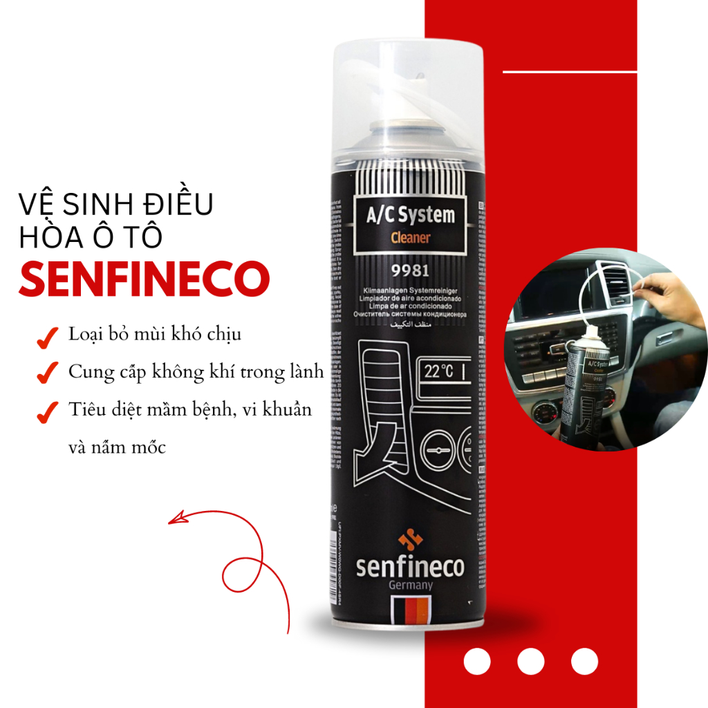 Vòi xịt vệ sinh máy lạnh Senfineco 9981 System Cleaner làm sạch điều ...