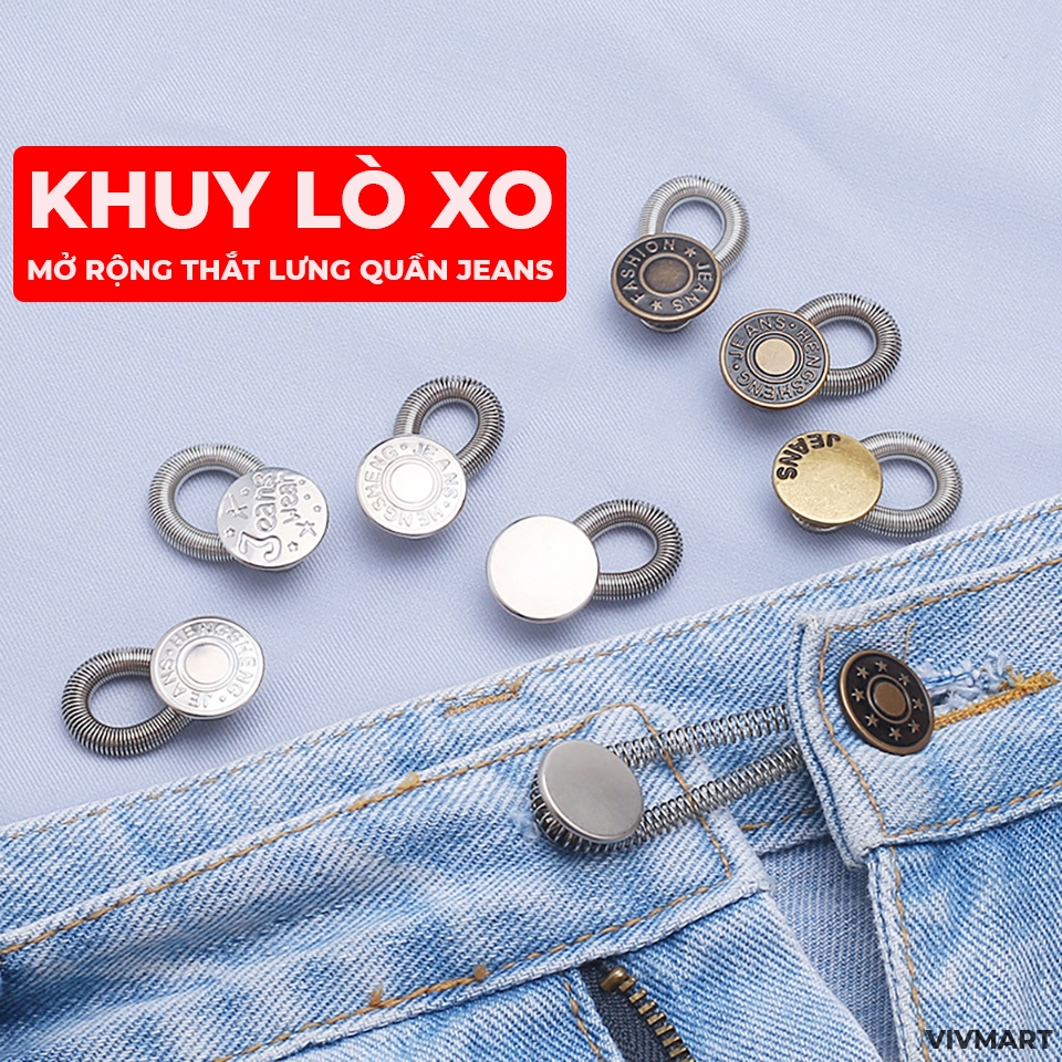 Khuy Lò Xo Co Giãn Mở Rộng Thắt Lưng Quần Jeans Chuyên Dụng Cho Nam Nữ ...