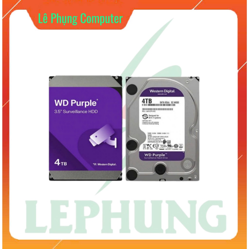 Ổ Cứng HDD WD PURZ Camera - Dung lượng 6TB / 8TB / 10TB Tím - HDD ...