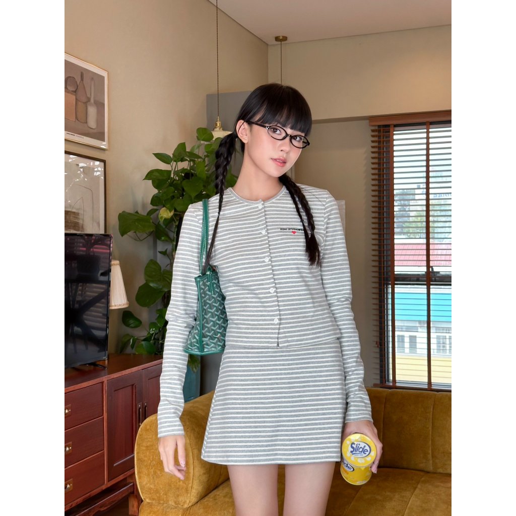 KIDO - Set áo thun tay dài cổ tròn + Chân Váy thun JENA SET | Shopee ...