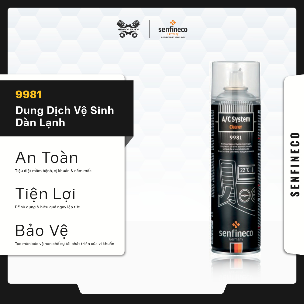 Dung Dịch Vệ Sinh Hệ Thống Dàn Lạnh - Senfineco A/C System Cleaner 9981 ...