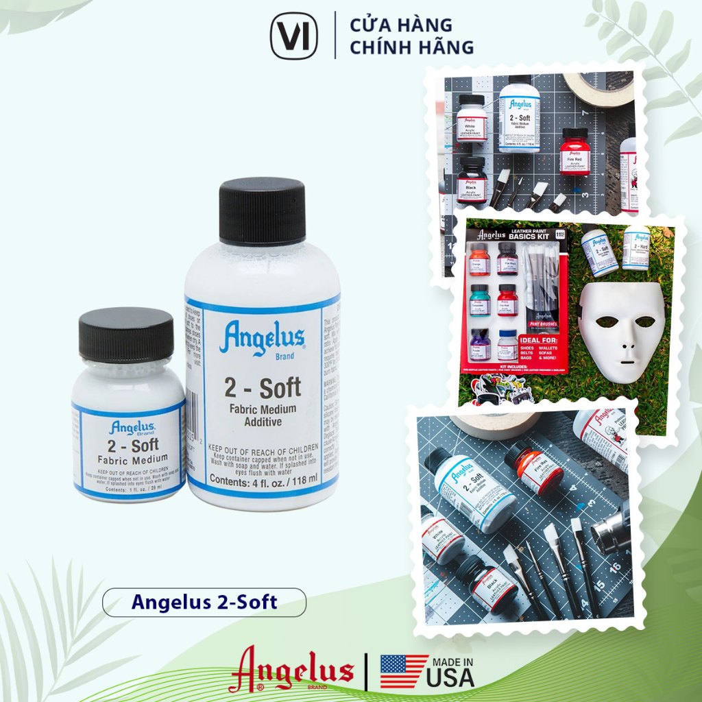 Dung môi pha màu Angelus 2-Soft (Vẽ bề mặt vải) 29.5ml (1Oz) - 118ml ...