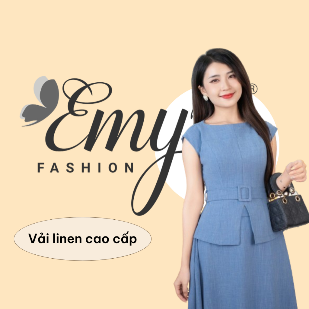 Áo Thiết Kế EMY Trung Niên Cao Cấp A7606 Sang Trọng Cổ Tròn Vải Linen ...