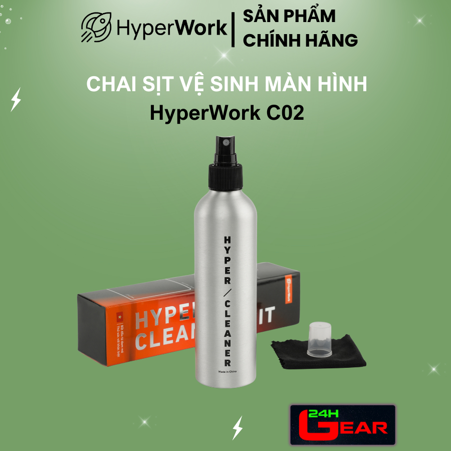 Chai vệ sinh màn hình Hyper Cleaning HyperWork C02 - Vệ Sinh Màn Hình ...