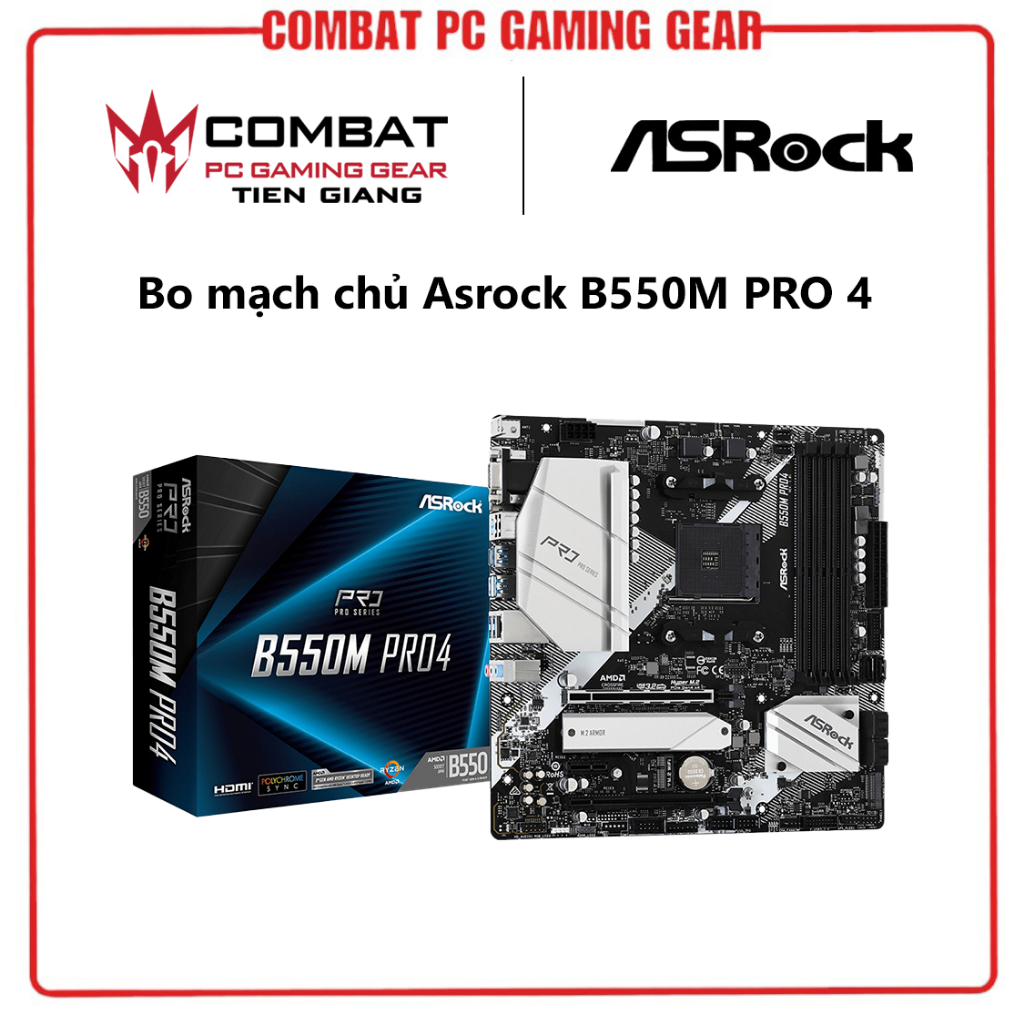 Bo Mạch Chủ Asrock B550M Pro 4 Hàng Chính Hãng | Shopee Việt Nam