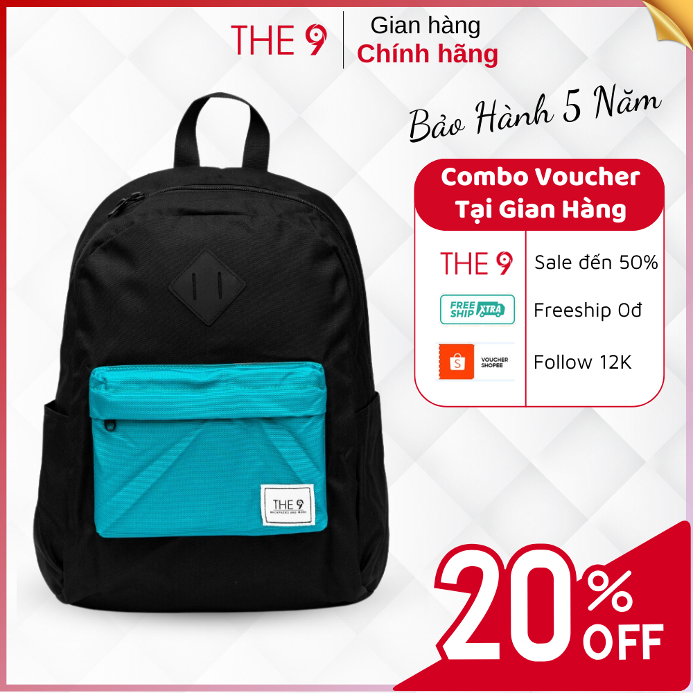 Balo đen nam nữ phong cách hàn quốc, cặp học sinh đi làm đi chơi W01-112, balô để vừa laptop THE ...