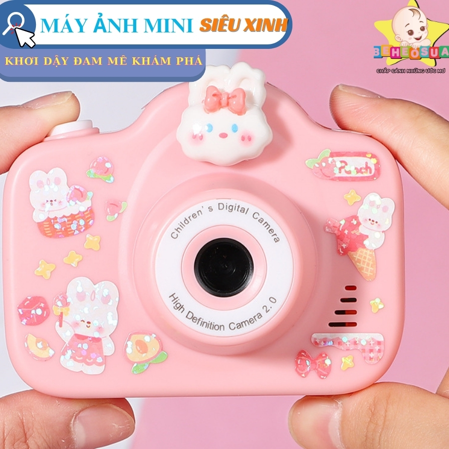 Camera kỹ thuật số Mini [TẶNG KÈM THẺ NHỚ 16G] Sanrio Kuromi Camera kép ...