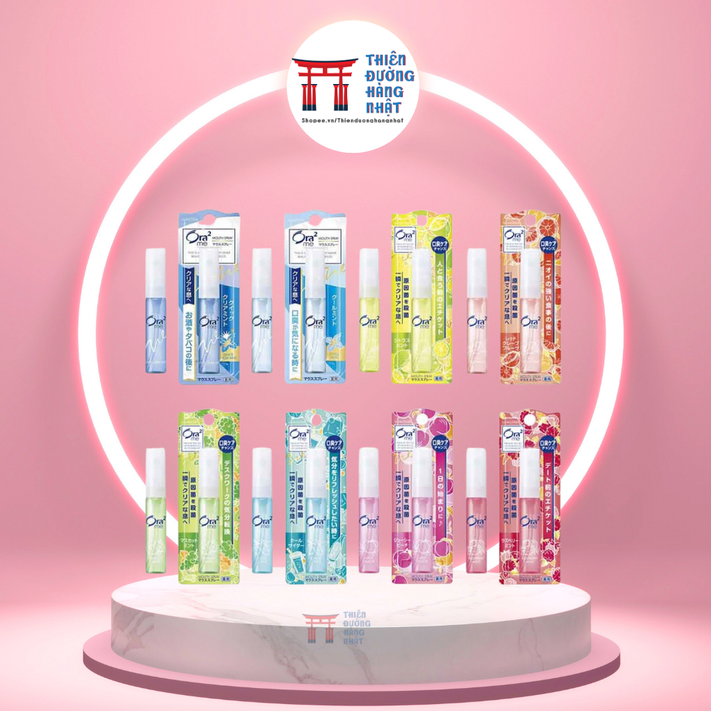 Xịt Thơm Miệng Nhật Bản Sunstar Ora 2 - 6ml, Dung dịch xịt miệng nhỏ gọn, nhiều hương vị ...