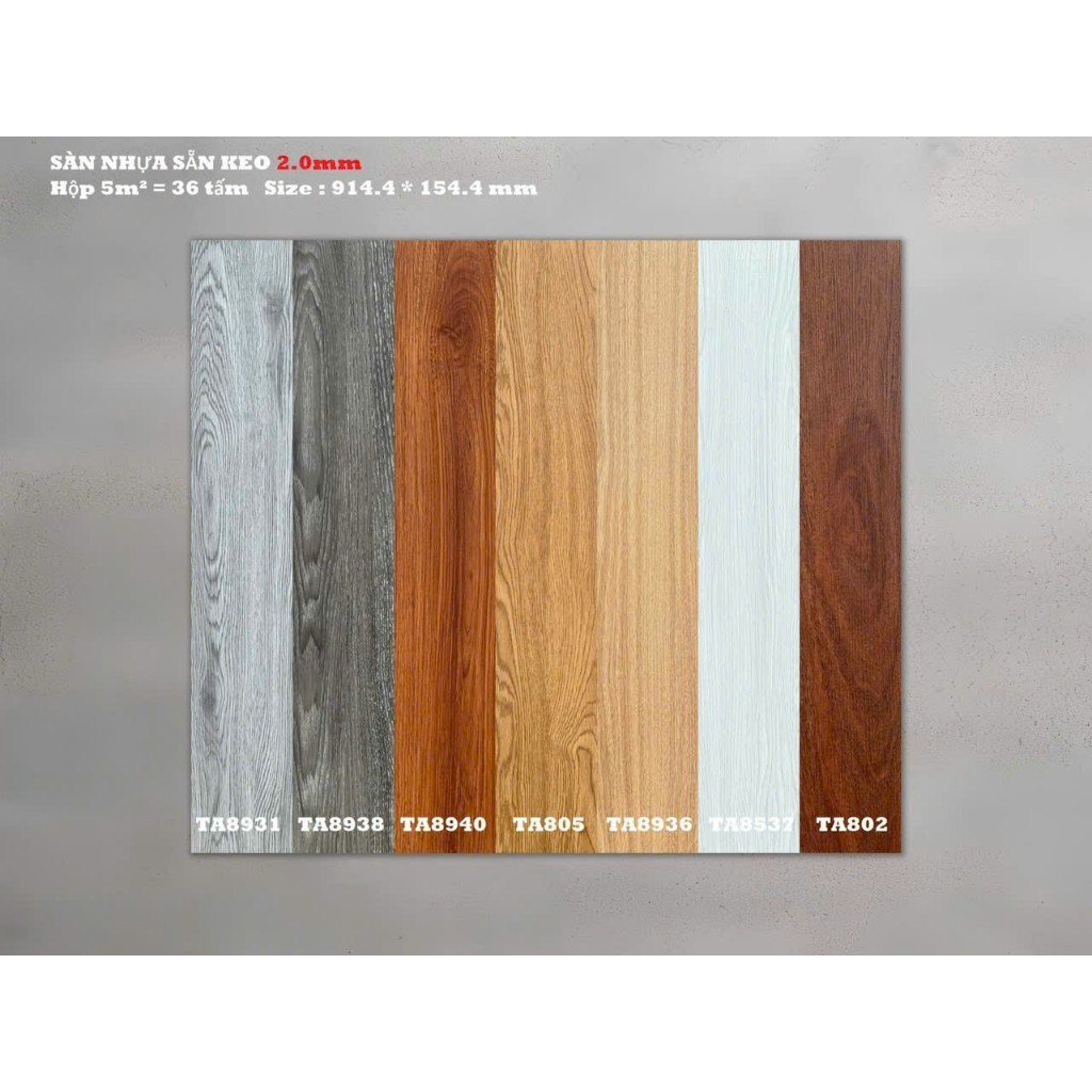 ( Combo 5m2 ) Sàn nhựa giả giả gỗ PVC sẵn keo bóc dán KT: 91.7x 15.2 cm ...