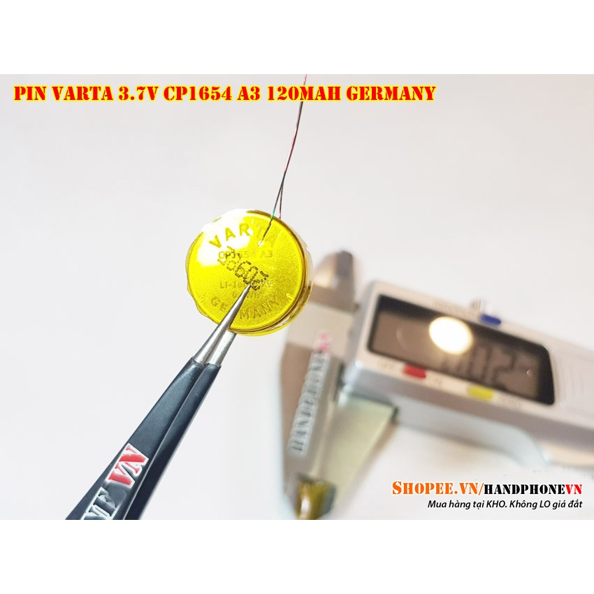 Pin Varta CP1654 3.7V cho tai nghe Bluetooth, Máy trợ thính, máy nghe ...