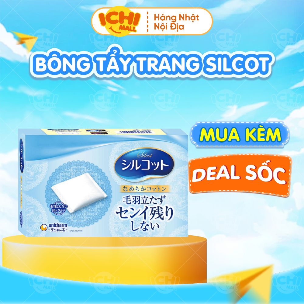 Bông tẩy trang Silcot Nhật Bản Hộp 82 miếng cao cấp - Bông Silcot ...