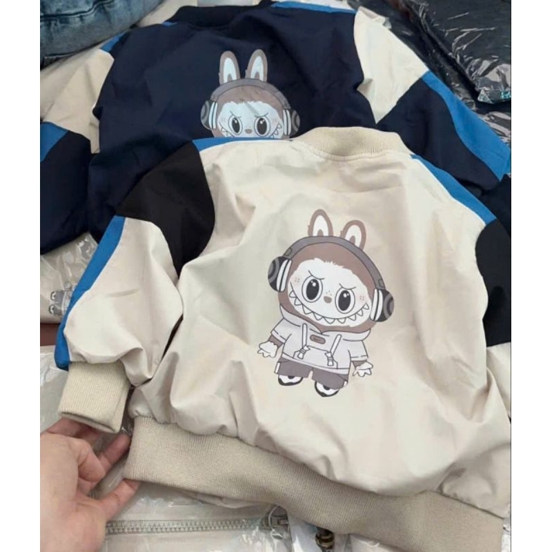 Áo khoác gió 2 lớp LABUBU bomber của bé trai sai 10-30kg | Shopee Việt Nam