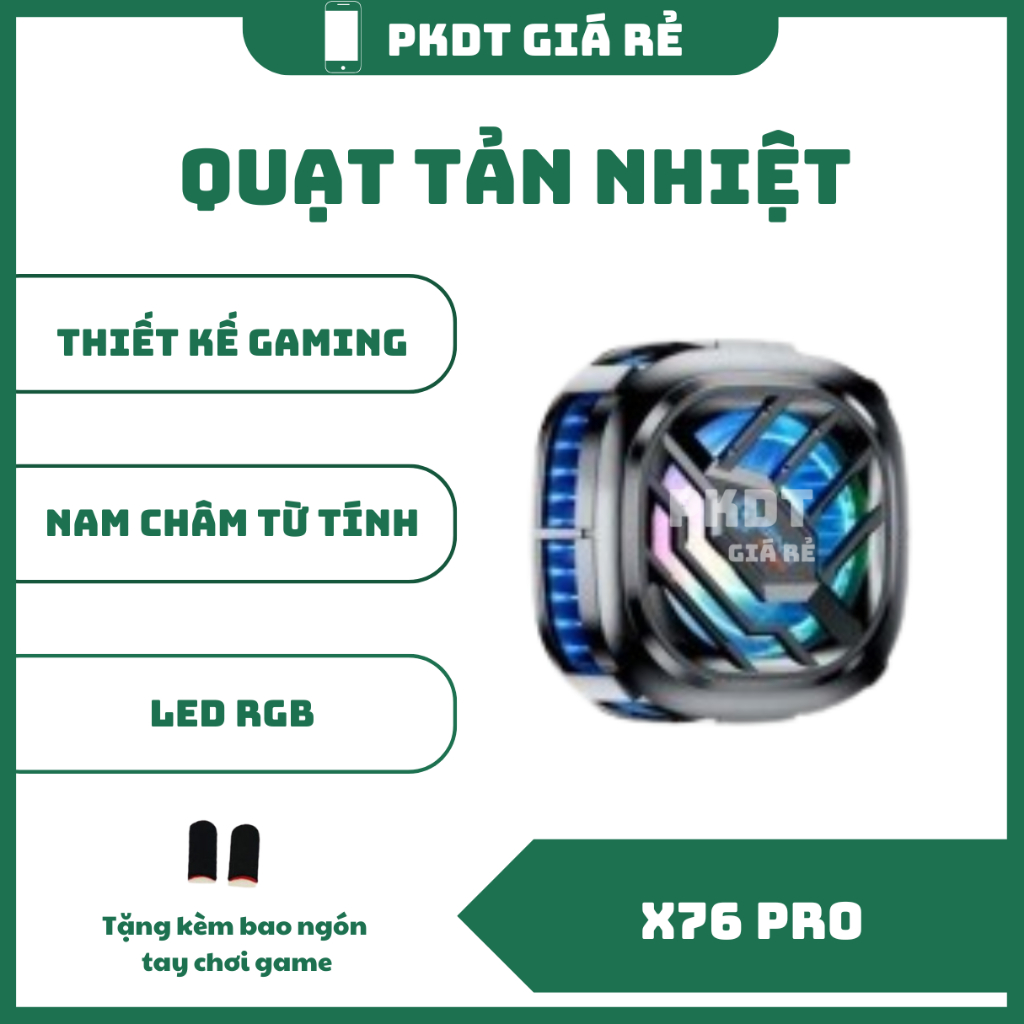 Quạt Tản Nhiệt Điện Thoại Sò Lạnh X76 Pro (Sò Lạnh Từ Tính Led Gaming ...
